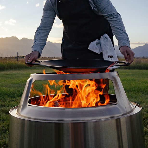 Yukon Cast Iron Wok Top + Hub | Fire Pit Cast Iron Cooking Solo Stove