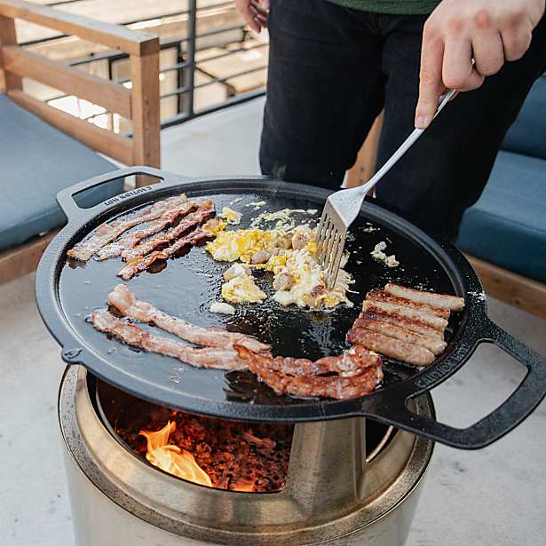 Fire Pit Cast Iron Griddle Top | Fire Pit Cooking Collection Solo Stove