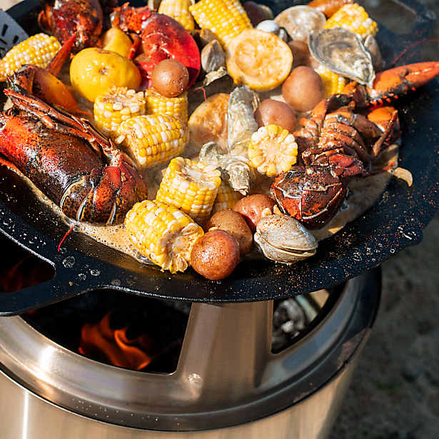 Cast Iron Wok Top | Fire Pit Outdoor Cooking Solo Stove