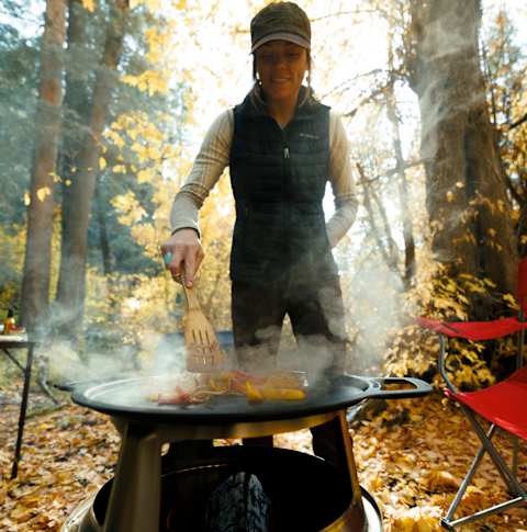 how to cook burgers on a fire pit