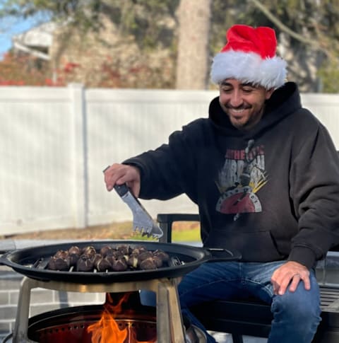 how to cook chestnuts in fire